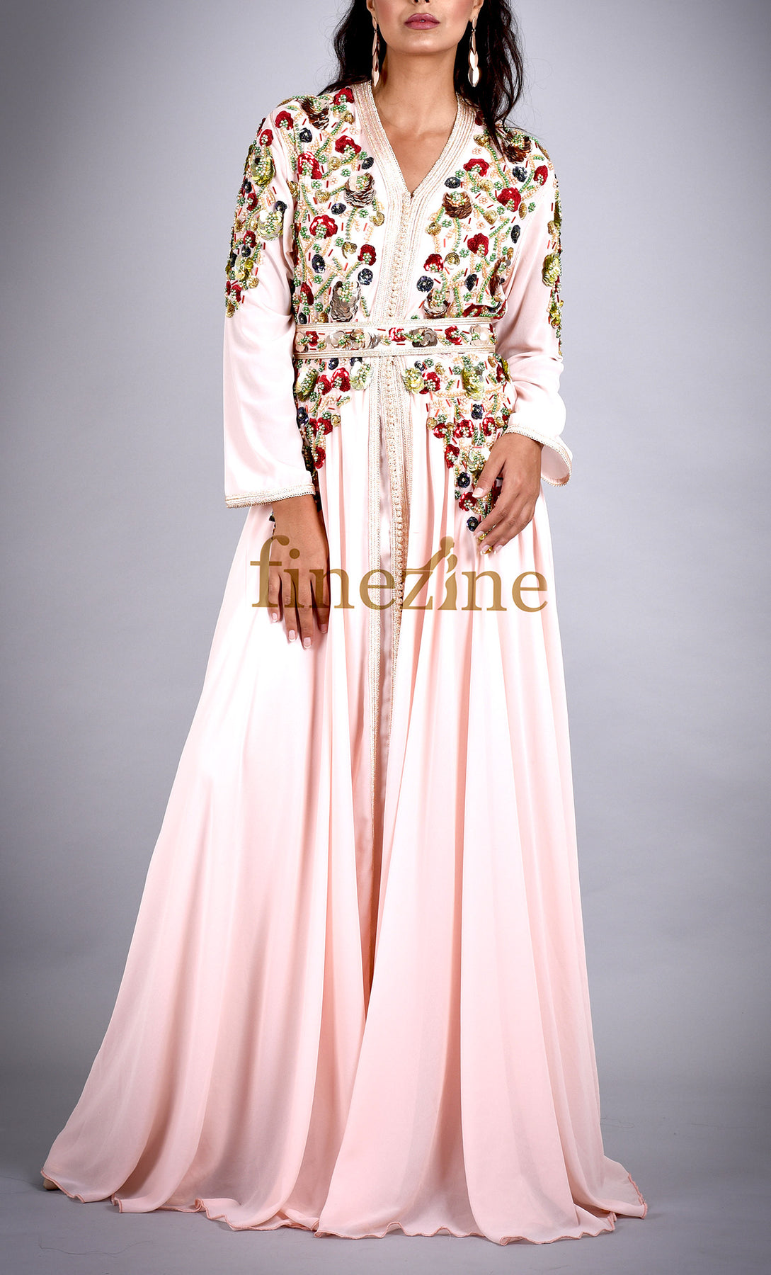 Garden - Robe Caftan Rose – FINEZINE
